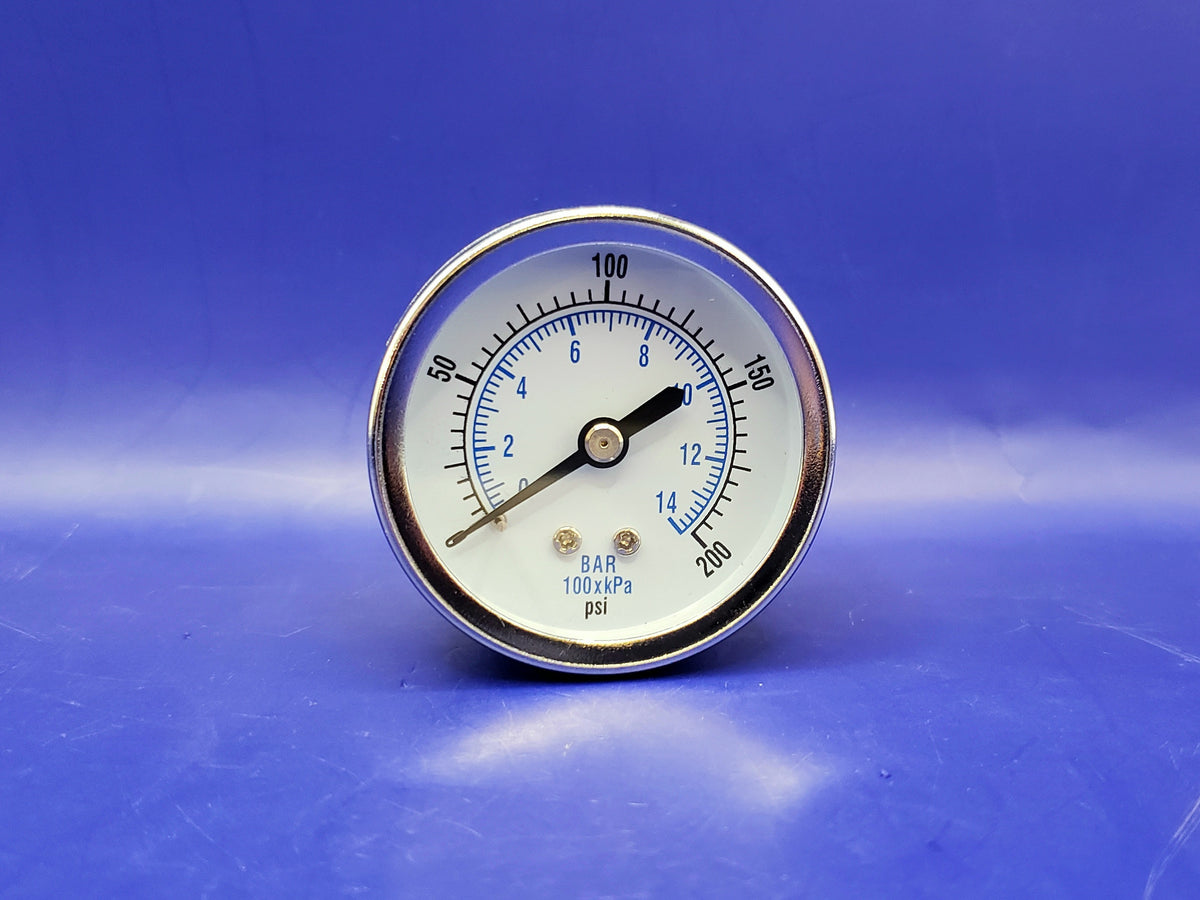 PSB20-200: 1/4 DB GAUGE 200 PSI – Air Compressor Supply